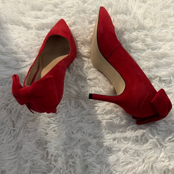 Talbots | Shoes | Red Bow Back Heels | Poshmark